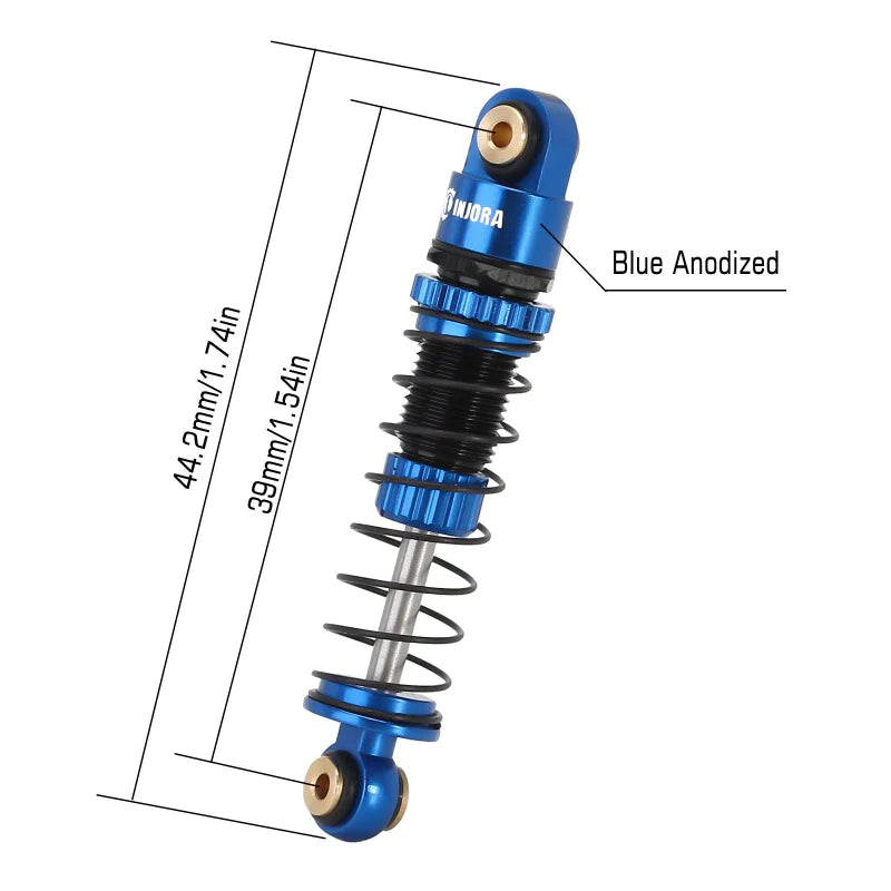 39mm Aluminum Threaded Oil Shock Absorbers Dampers for Axial SCX24 – GT RC